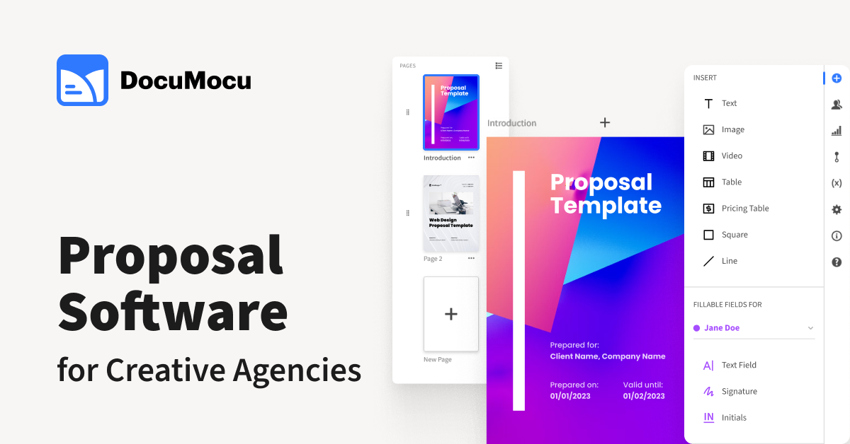 DocuMocu - Proposal Software for Creative Agencies